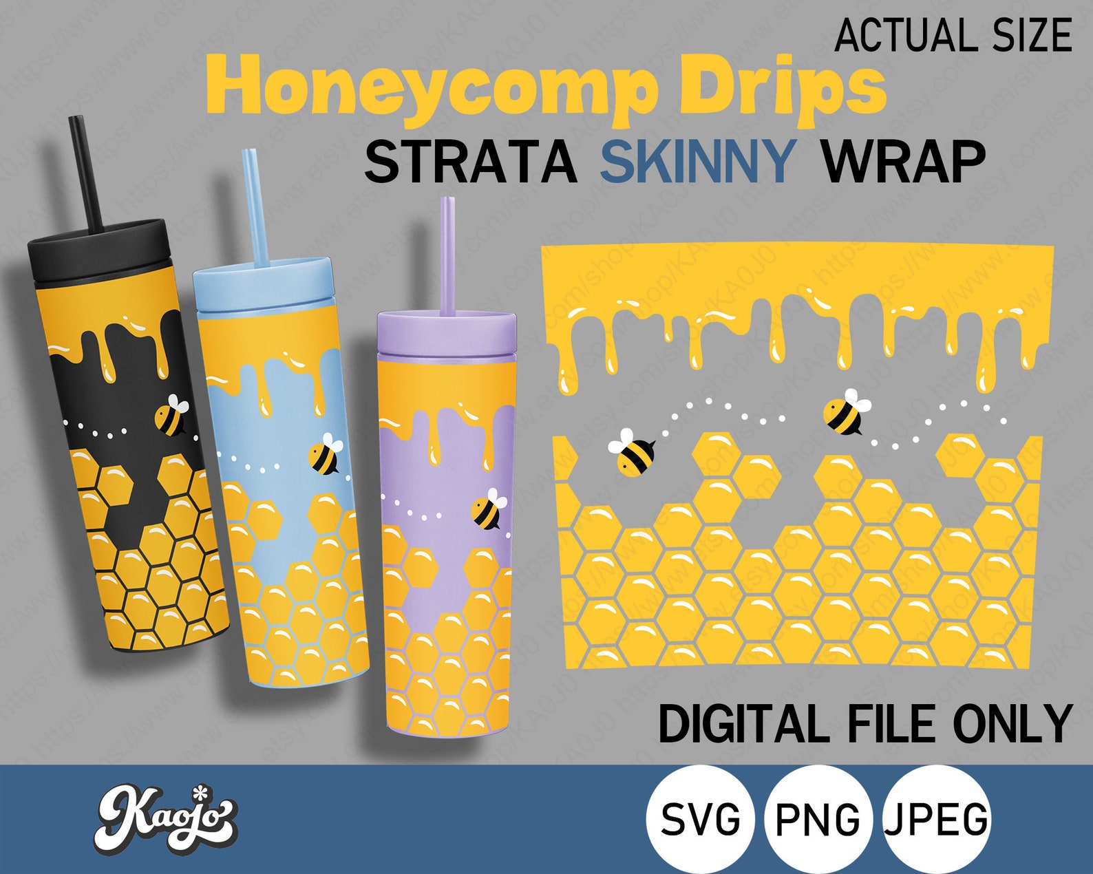 Honeycomb Drips Strata Cup SVG, Honeycomb SVG, Honey Drip SVG, Full ...
