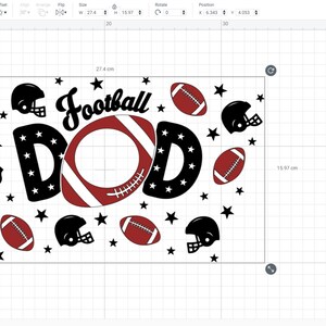 Football Dad Starbucks Cup SVG, Full Wrap Starbucks Dad SVG, Starbucks ...