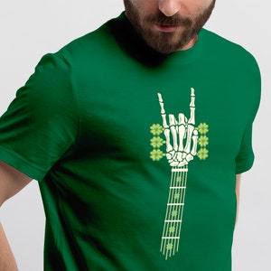 Shamrock Skeleton Hand Guitar Svg, Shamrock N Roll Svg, St Patricks Day ...