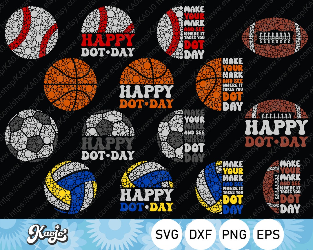 Funny Polka Dot Baseball Basketball Football Volleyball Soccer Lover ...