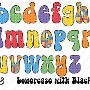 Building Block Doodle Letters PNG Bundle, Master Builder Groovy ...