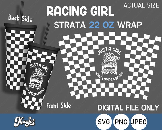 Full Wrap Race Life Strata Cup SVG Just A Girl Who Loves | Etsy