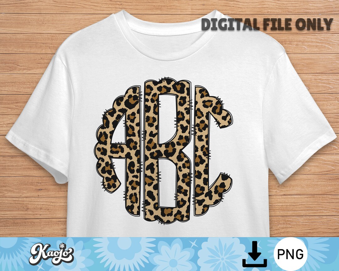 Leopard Print Doodle Monogram Letter PNG, Cute Leopard Pattern Alphabet ...