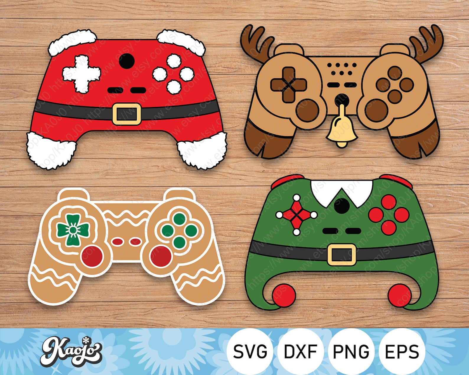Christmas Game Controller SVG Bundle Christmas Joysticks SVG - Etsy