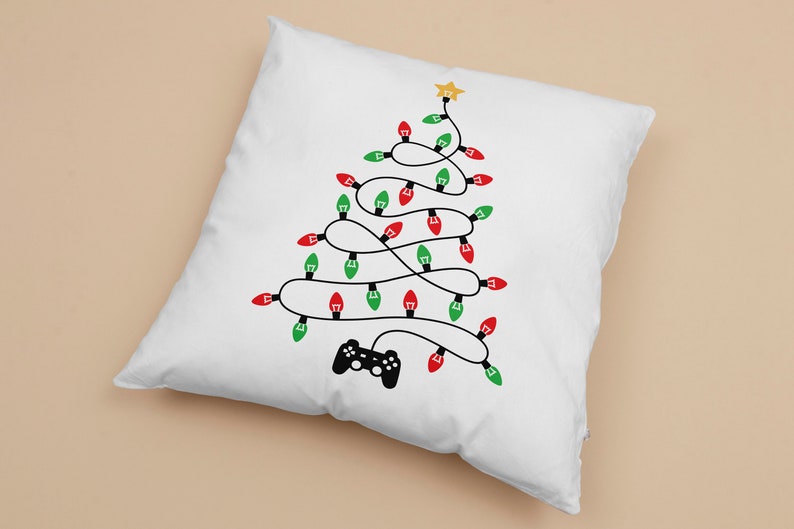 Christmas Tree Gamer Svg Game Controller Christmas Lights - Etsy