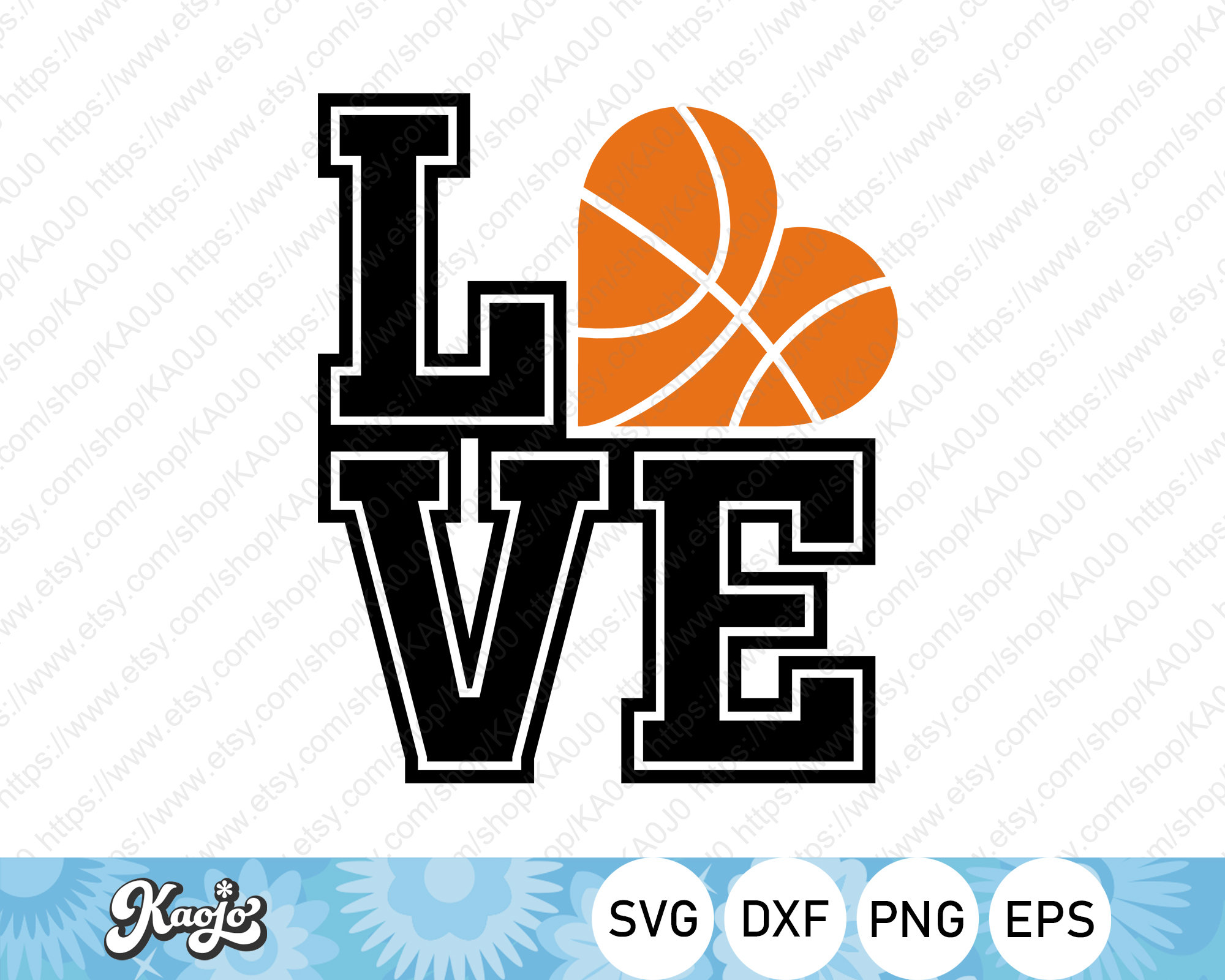 Love Basketball Bolleyball Heart Instant Download Svg Dxf - Etsy