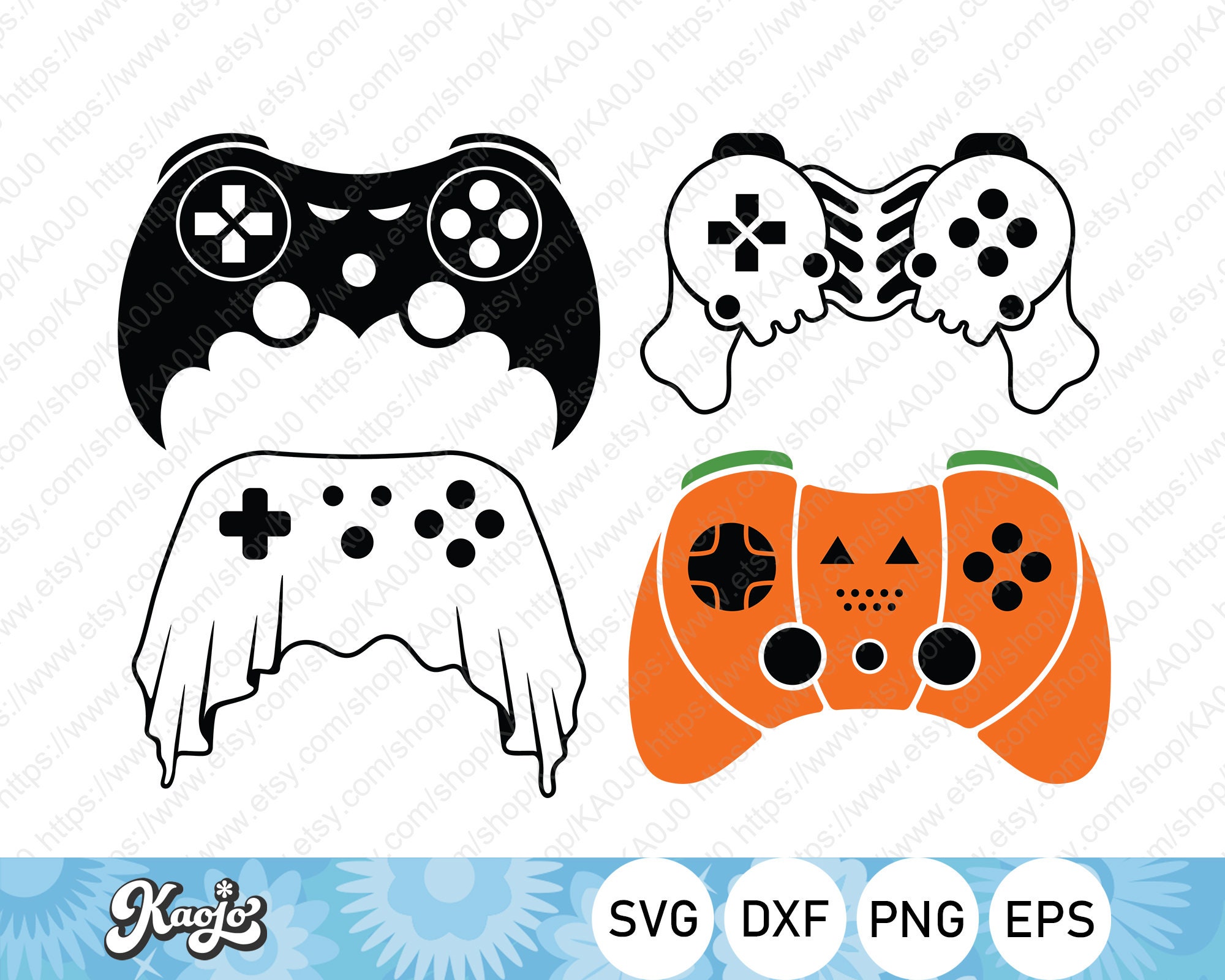 Halloween Game Controller SVG Bundle Spooky Joysticks SVG - Etsy UK
