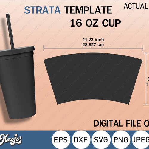 Strata 16 Oz Cup Templates SVG Strata Tumbler Templates SVG - Etsy
