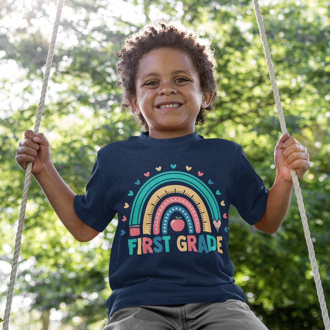 First Grade Rainbow Svg First Day of School Svg Back to - Etsy