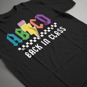 ABCD Back in Class Svg, Back to School Svg, Pencil Lightening Bolt Svg ...