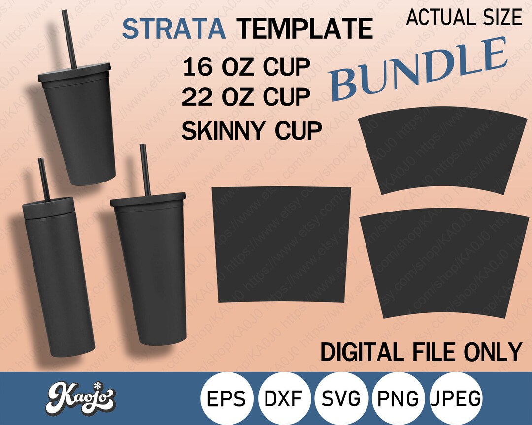 Strata Templates Bundle SVG, Strata Tumbler Templates SVG, Instance ...