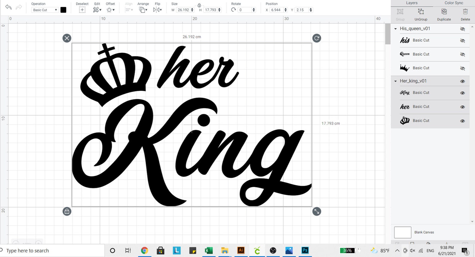 Her King and His Queen SVG King and Queen SVG Husband and - Etsy