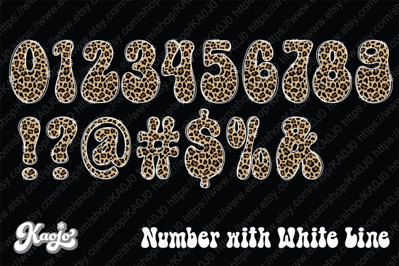 Leopard Print Doodle Letters PNG, Cute Leopard Pattern Alphabet ...