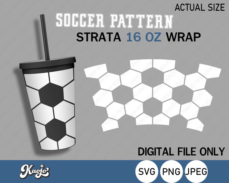 Full Wrap Classic Soccer Ball SVG, Strata Soccer Ball Svg, Football Pattern Strata SVG, Full ...
