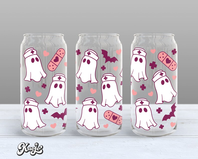 Boo Boo Crew Can Glass Svg Ghost Nurse Can Glass Svg Funny - Etsy