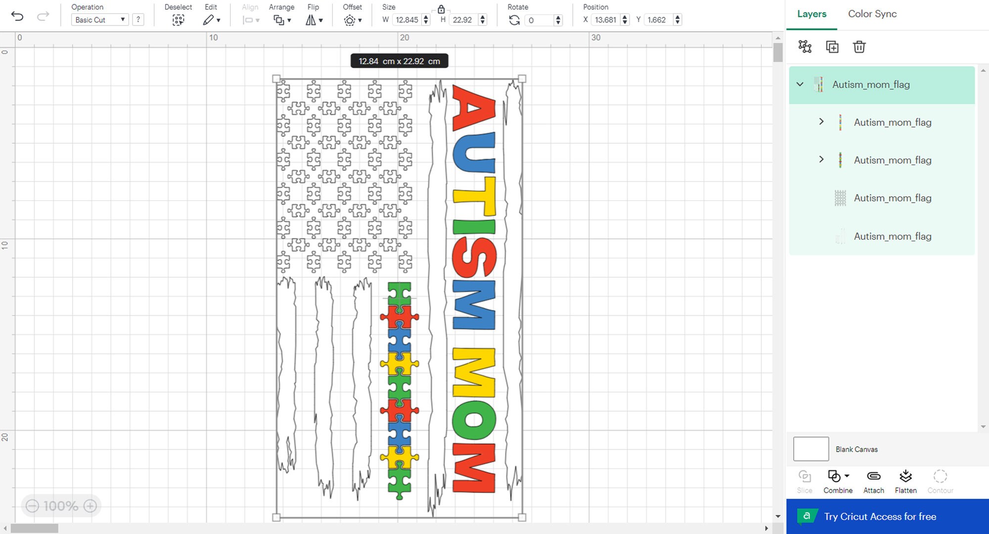 Autism Mom Distressed American Flag SVG Autism Awareness - Etsy