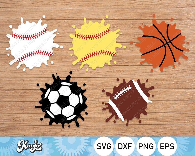 Splatter Sport Balls Bundle Svg Baseball and Softball Splash - Etsy