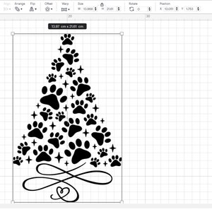 Paw Tree Svg, Christmas Tree With Paws Svg, Dog Paw Print Tree Svg, Dog ...