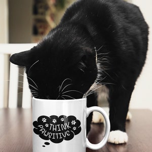 Think Pawsitive SVG, Cat Paw SVG, Dog Paw SVG, Think Positive Svg, Paw ...