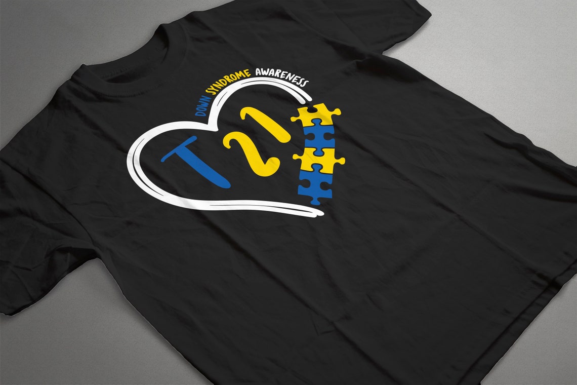 Down Syndrome Awareness Heart Svg, Support T21 Svg, Down Right Awesome ...