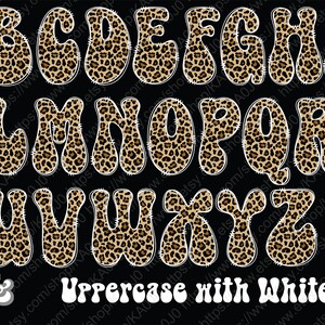 Leopard Print Doodle Letters PNG, Cute Leopard Pattern Alphabet ...