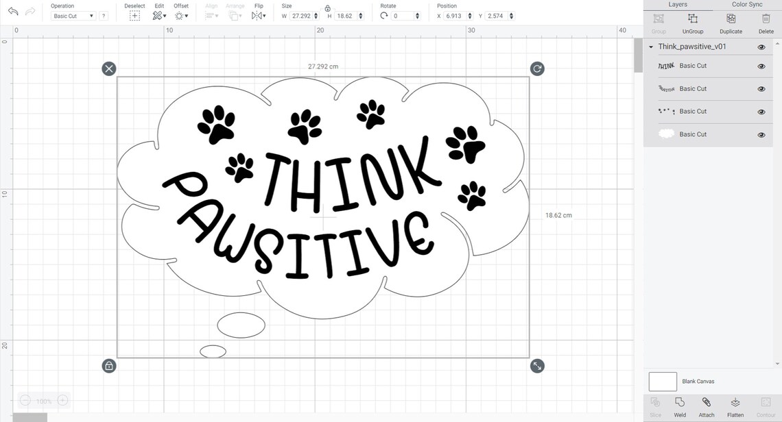 Think Pawsitive SVG Cat Paw SVG Dog Paw SVG Think Positive - Etsy Canada