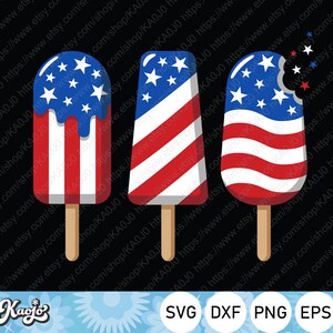 Popsicle American Flag Svg, Patriotic 4th of July Popsicle Svg ...