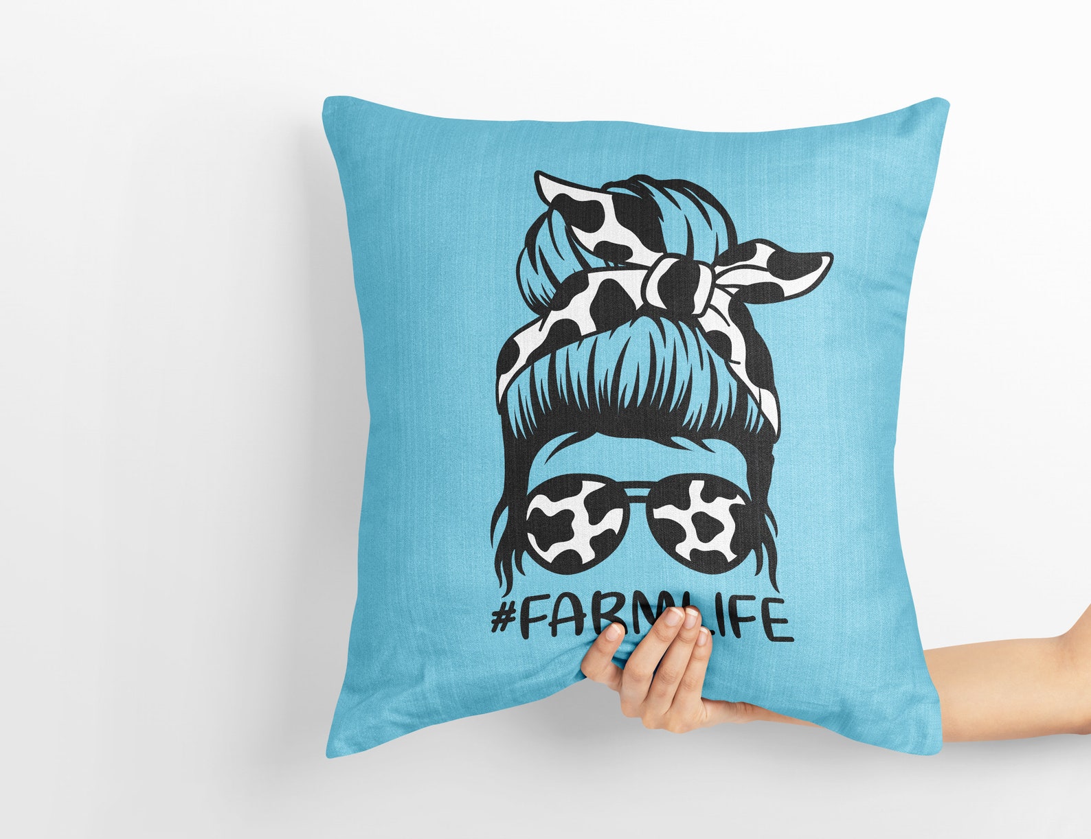 Messy Bun Cow Print Svg, Skull Mom Cow Print Svg, Sunglasses Messy Bun ...