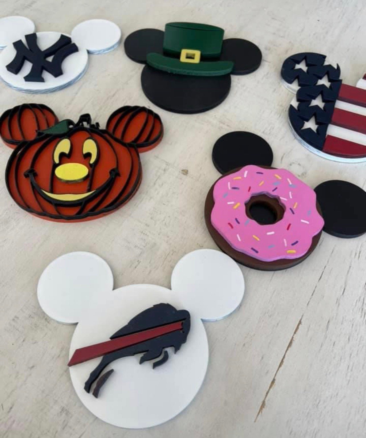 Mickey Disney Inspired Round Home Sign With Interchangeable | Etsy