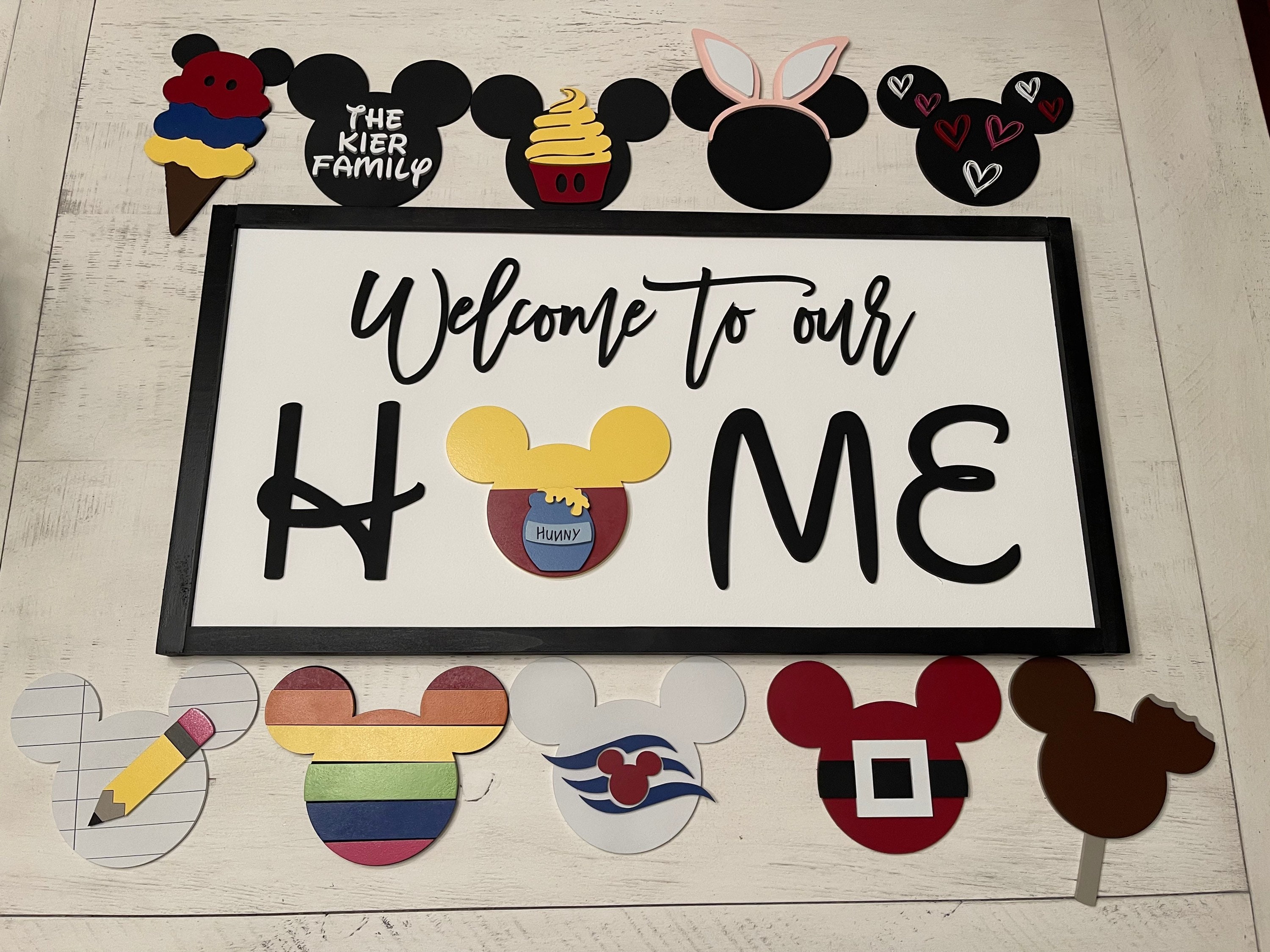 Disney Welcome to Our Home Interchangeable Sign Mickey Mouse | Etsy