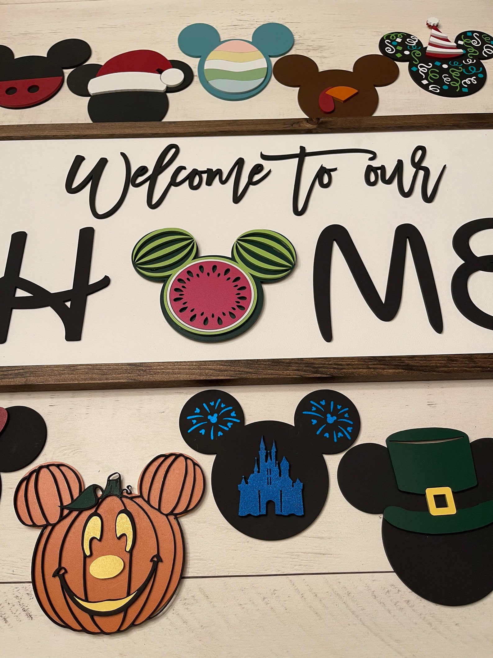 Disney Welcome to Our Home Interchangeable Sign Mickey Mouse Disney ...