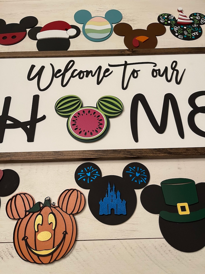Disney Welcome to Our Home Interchangeable Sign Mickey Mouse - Etsy