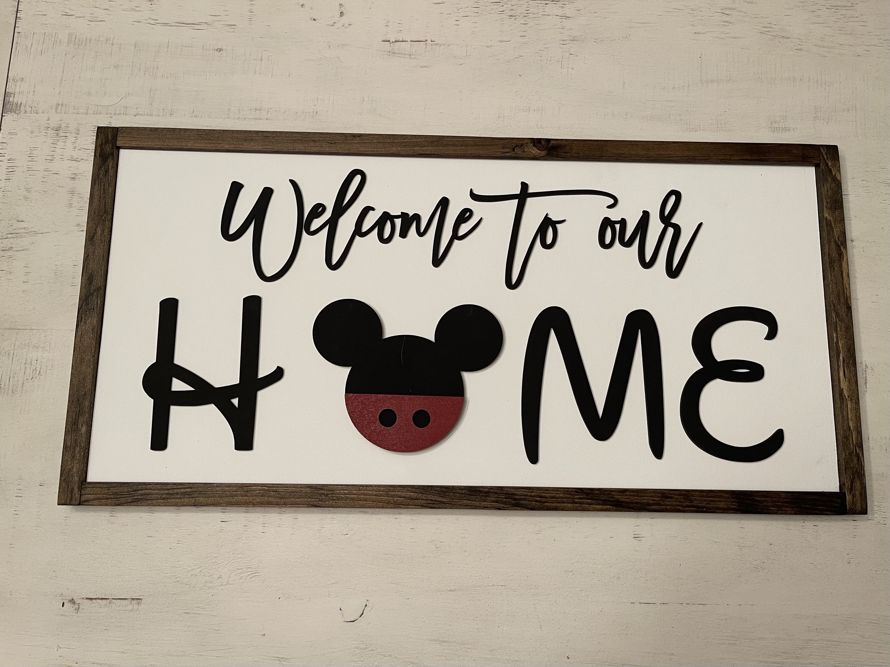 Disney Welcome to Our Home Interchangeable Sign Mickey Mouse | Etsy