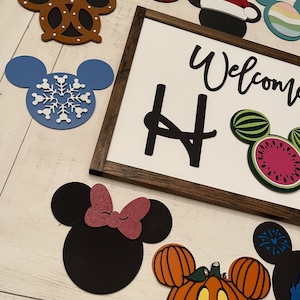 Disney Welcome to Our Home Interchangeable Sign Mickey Mouse Disney ...