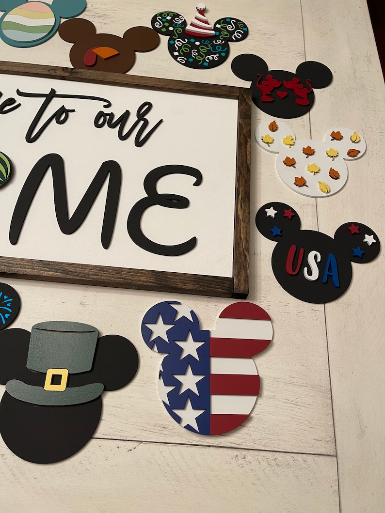 Disney Welcome to Our Home Interchangeable Sign Mickey Mouse - Etsy