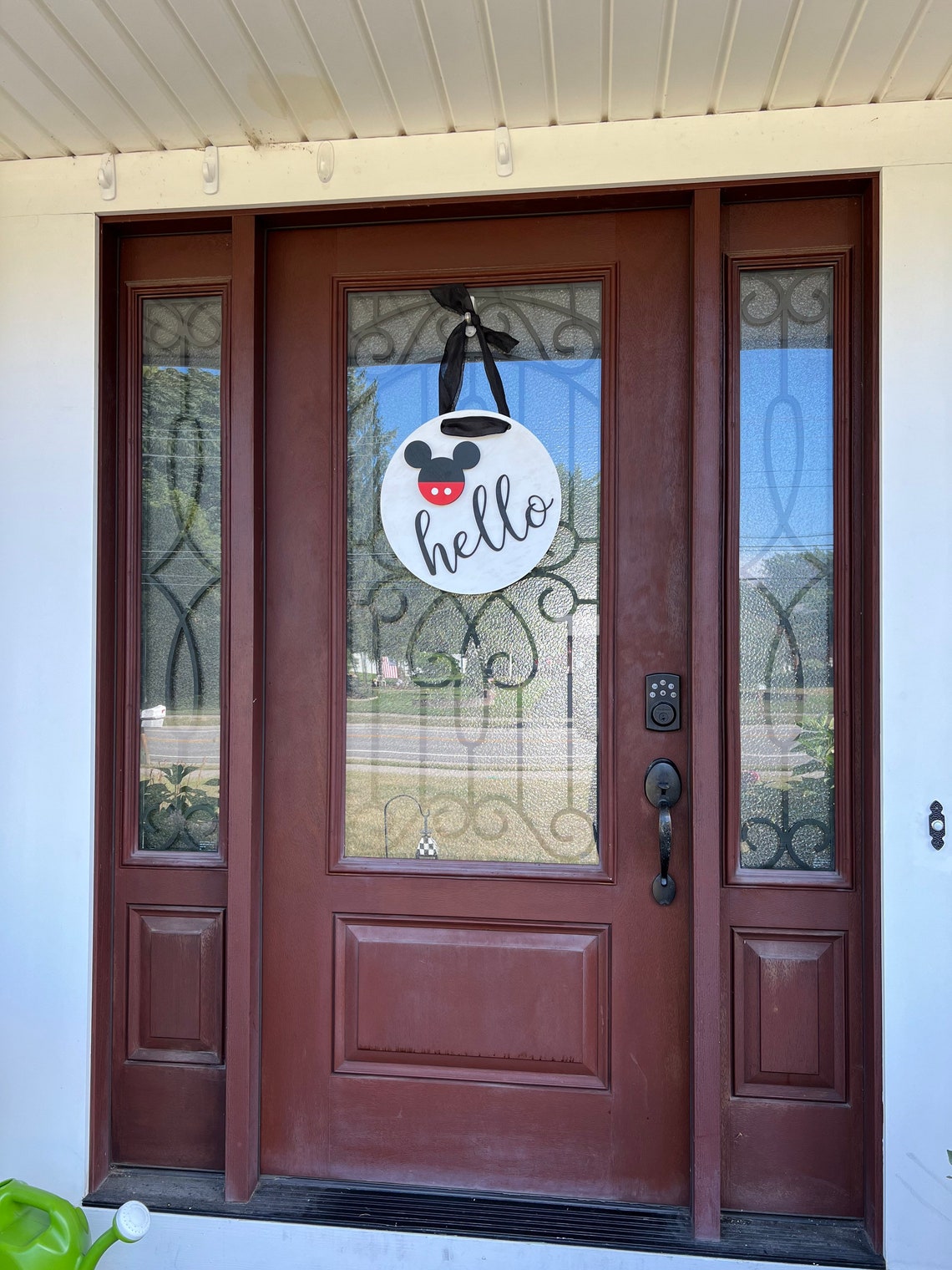 Mickey Disney Inspired Round Home Sign With Interchangeable - Etsy