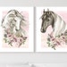 Horse With Flowers Printable Art, Horse Lover Print, DIGITAL DOWNLOAD ...