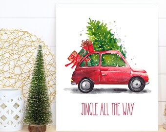 Printable Wall Art Jingle All the Way Christmas Home Decor - Etsy