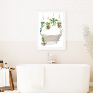 Plant Bathroom Print, PRINTABLE WALL ART, Bathroom Decor, Bath Wall ...