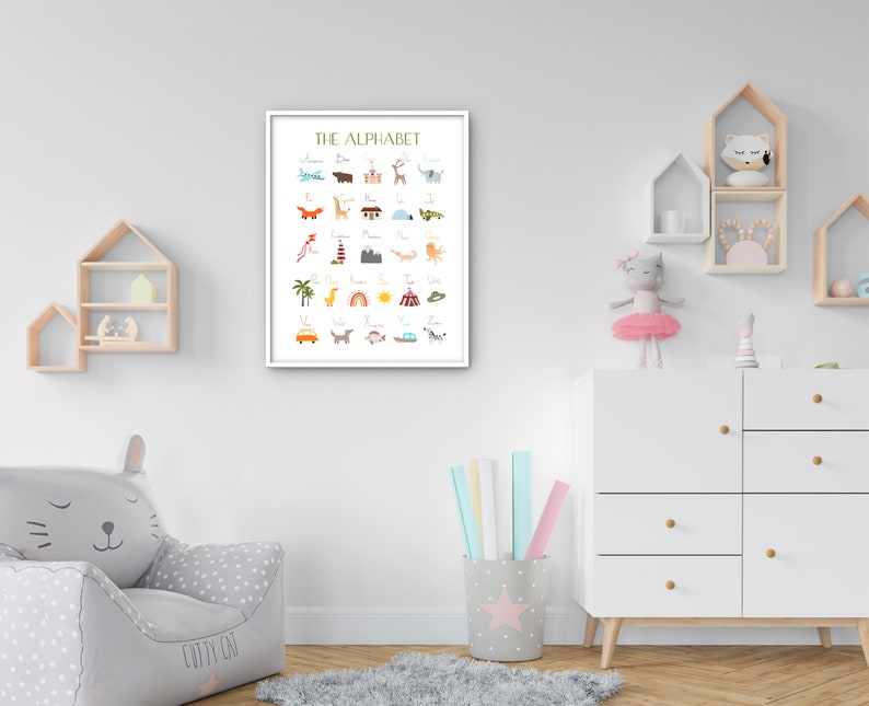 Kids Alphabet Poster ABC Print PRINTABLE Wall Art Kids | Etsy
