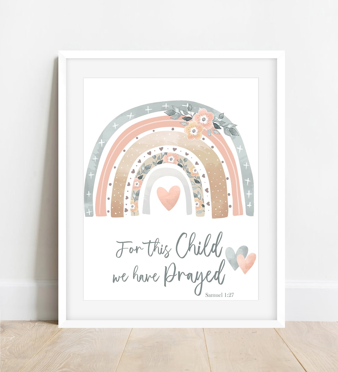 Rainbow Baby Print, Christian Rainbow Nursery Print, PRINTABLE WALL ART ...