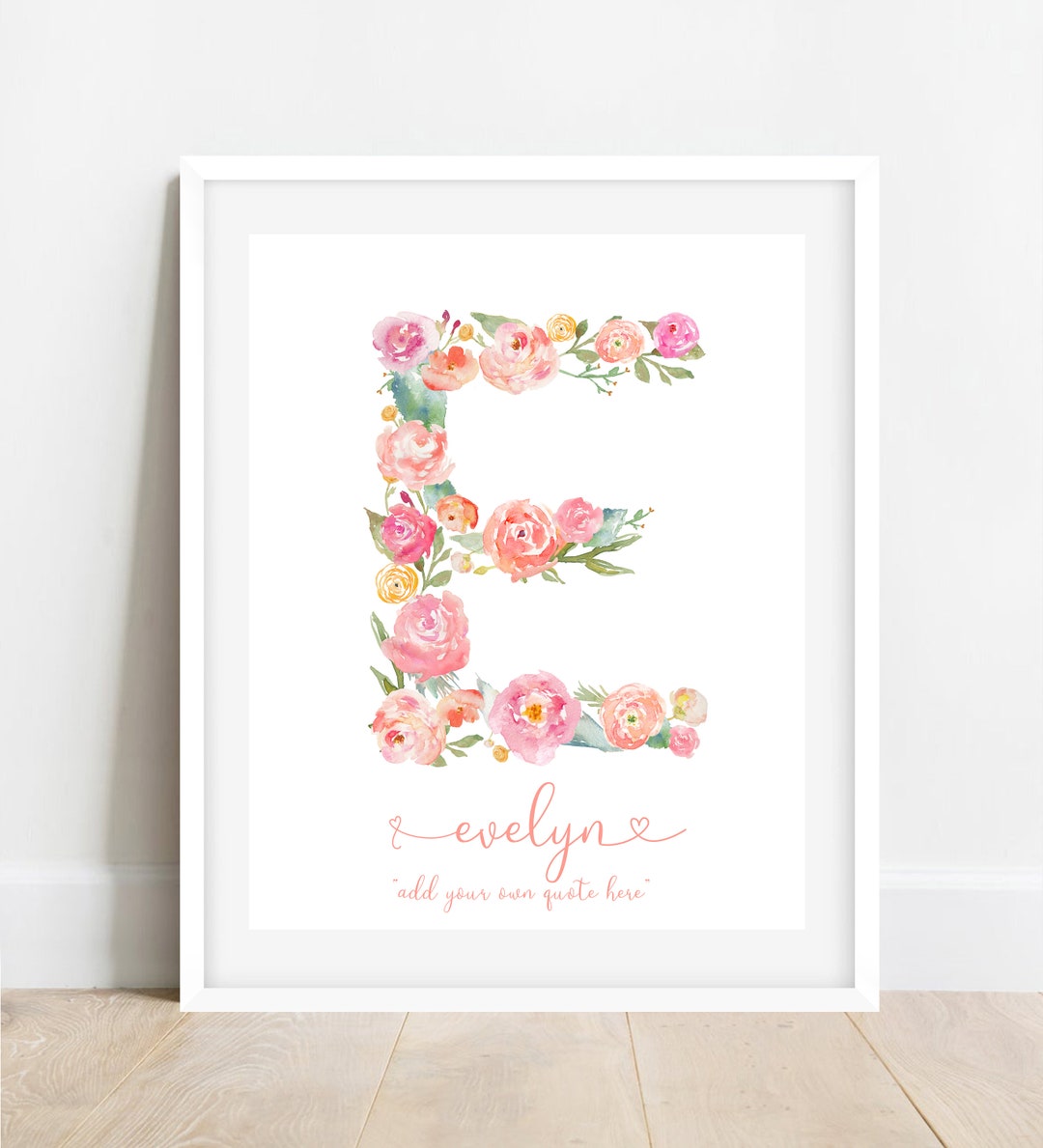 Personalized Flower Name, PRINTABLE WALL ART, Custom Name Printable ...