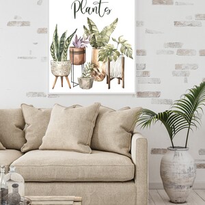 Plant Wall Art, PRINTABLE WALL ART, Plant Lover Wall Art, Plant Wall ...