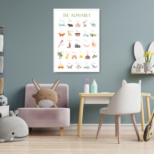 Kids Alphabet Poster, ABC Print, PRINTABLE Wall Art, Kids Playroom Wall ...