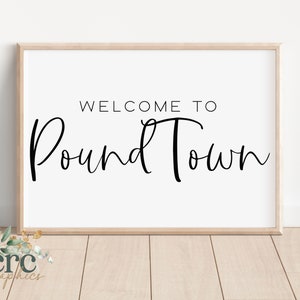 Welcome to Pound Town SVG | Funny Bedroom Sign Svg | Above the Bed Sign ...