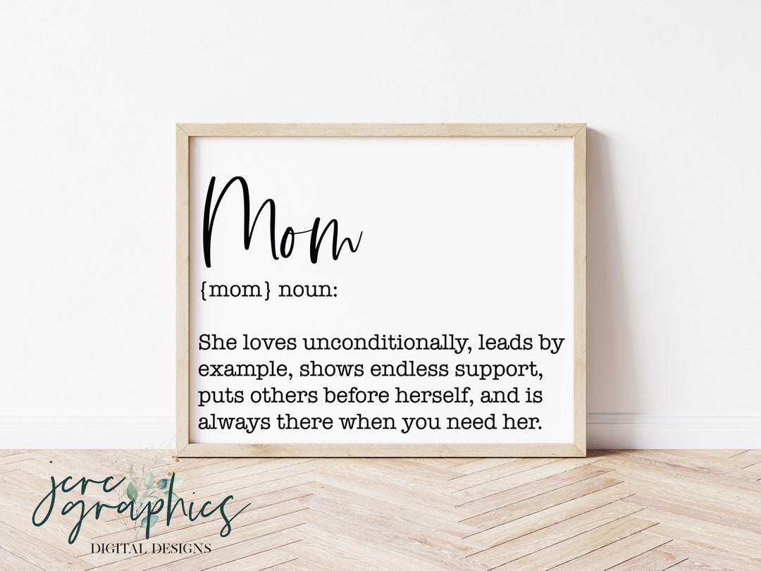 Mom Definition SVG | Mom Svg | Mother Svg | Mother's Day Sign Svg ...