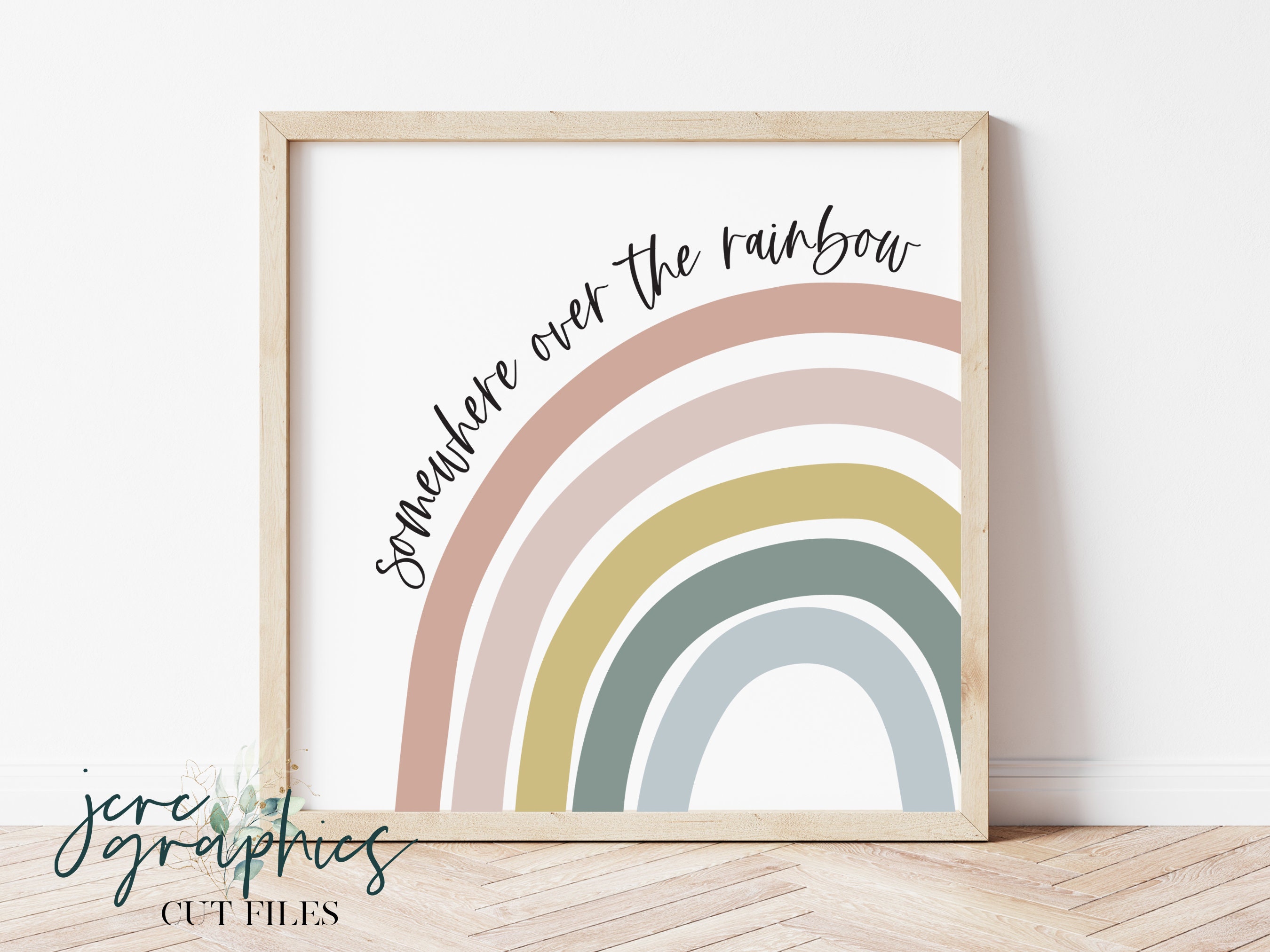 Somewhere Over the Rainbow SVG Nursery Sign SVG Above the - Etsy
