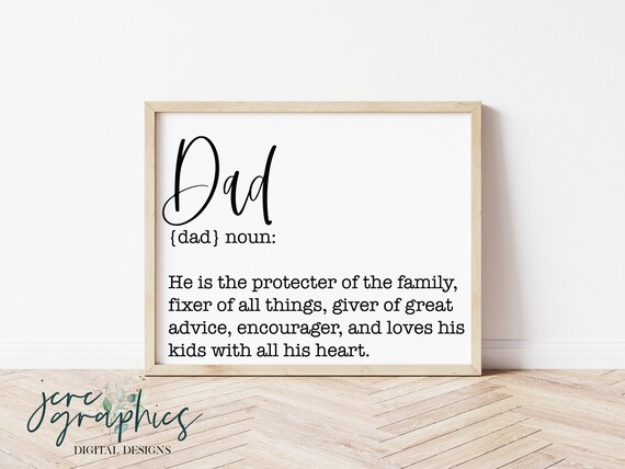 Dad Definition SVG Dad Svg Father Svg Father's Day - Etsy