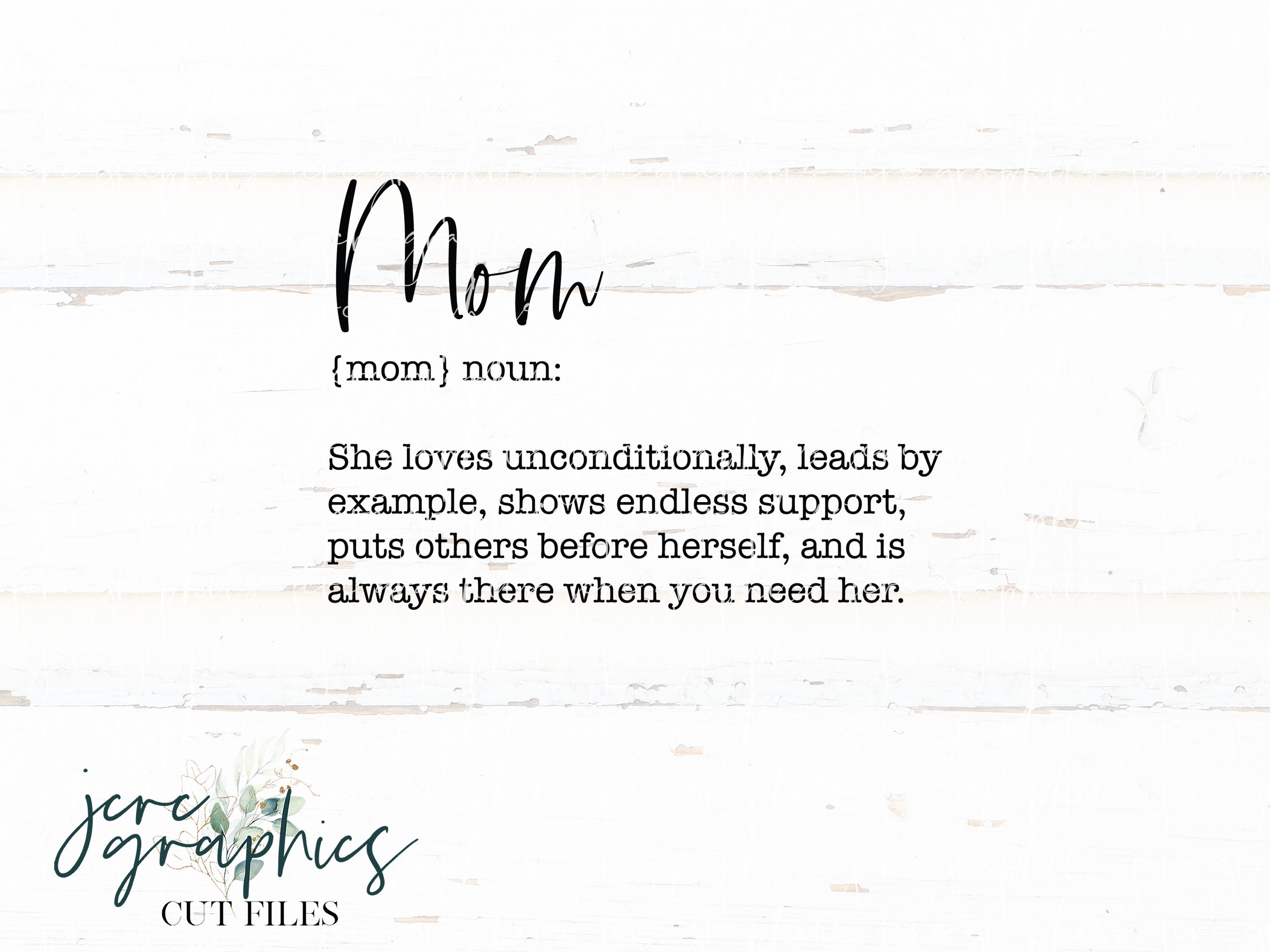 Mom Definition SVG Mom Svg Mother Svg Mother's Day | Etsy