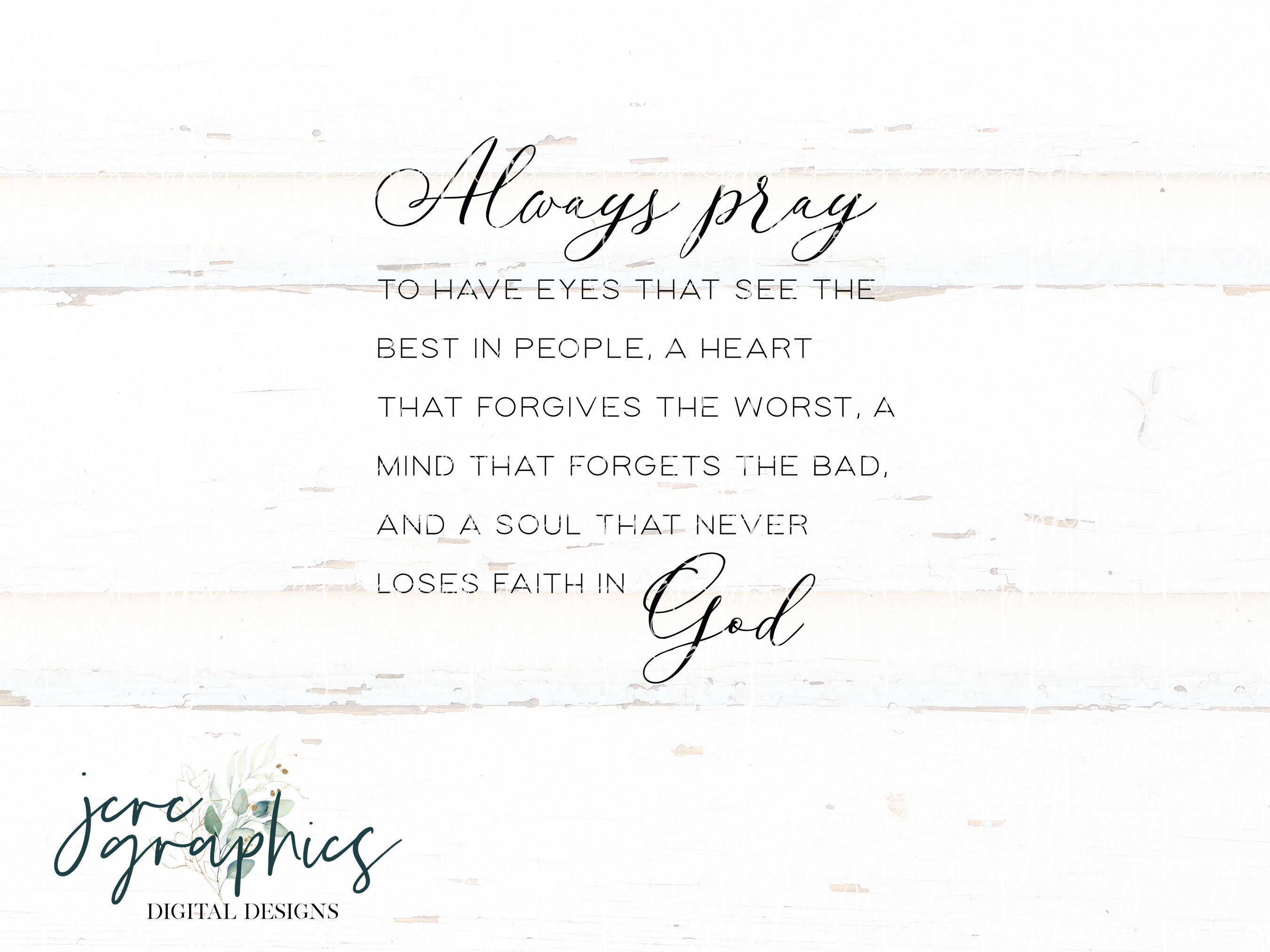 Always Pray SVG Religious Quote Svg Religious Sign Svg - Etsy